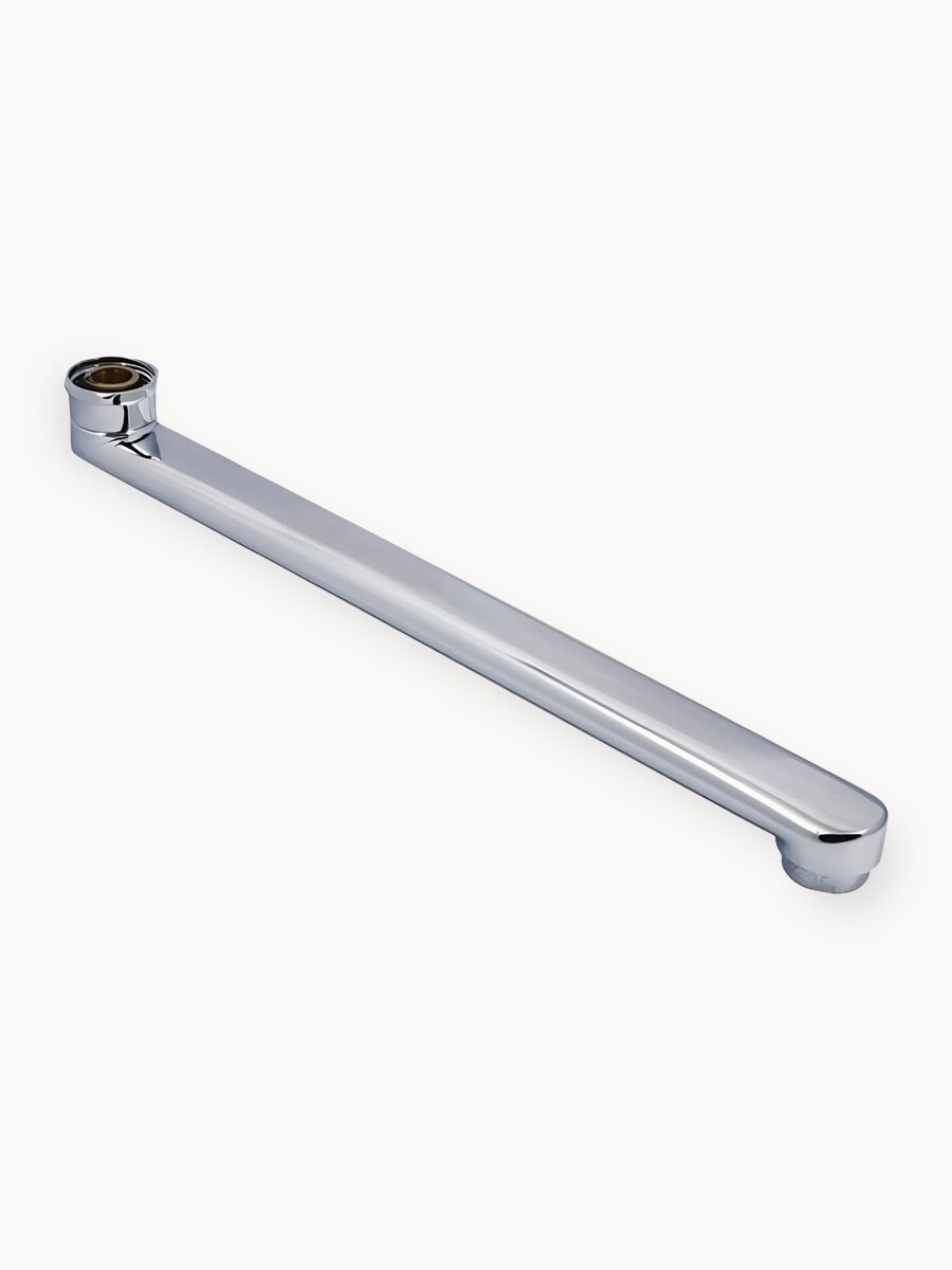 Излив/гусак для смесителя плоский 40 см, нержавеющая сталь, хром