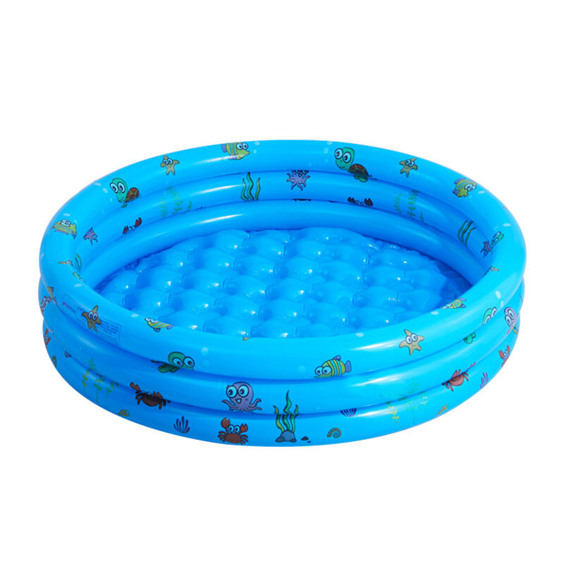 3 Rings Kiddie Pool, 48X12, Kids Swimming Pool, Inflatable Baby Ball Pit Pool (Blue), PVC, Repair Kits, Model inflatable 3 rings pool, Usage Graduation party Wedding indoor outdoor parties, Warranty 3 Years, Packaging OPP Bag /PC