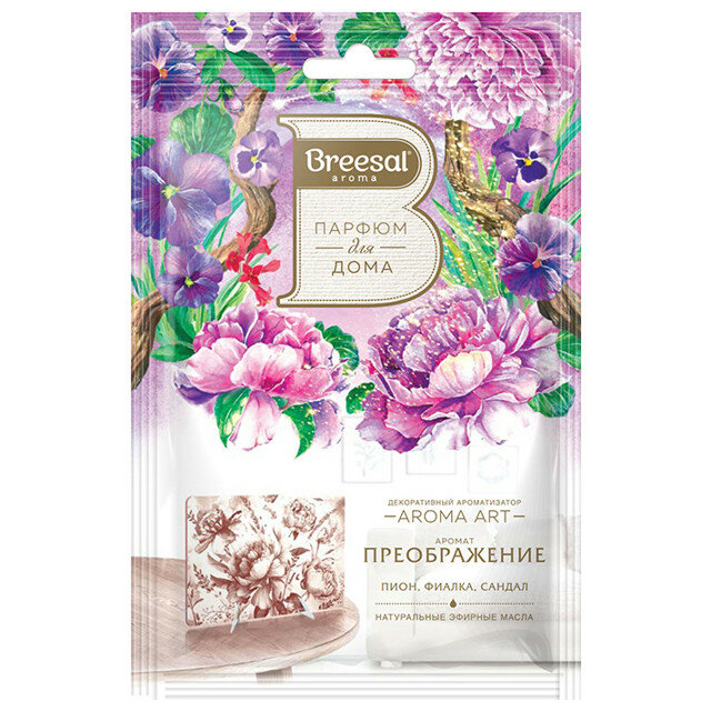 BREESAL Арома Арт Преображение ароматизатор подвеска 12,5 г с 2 секциями для дома и авто