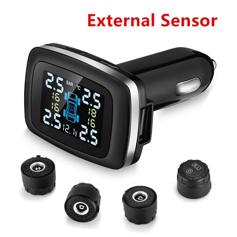 Автомобильная система контроля давления в шинах TPMS, датчик, USB-порт, External Sensor