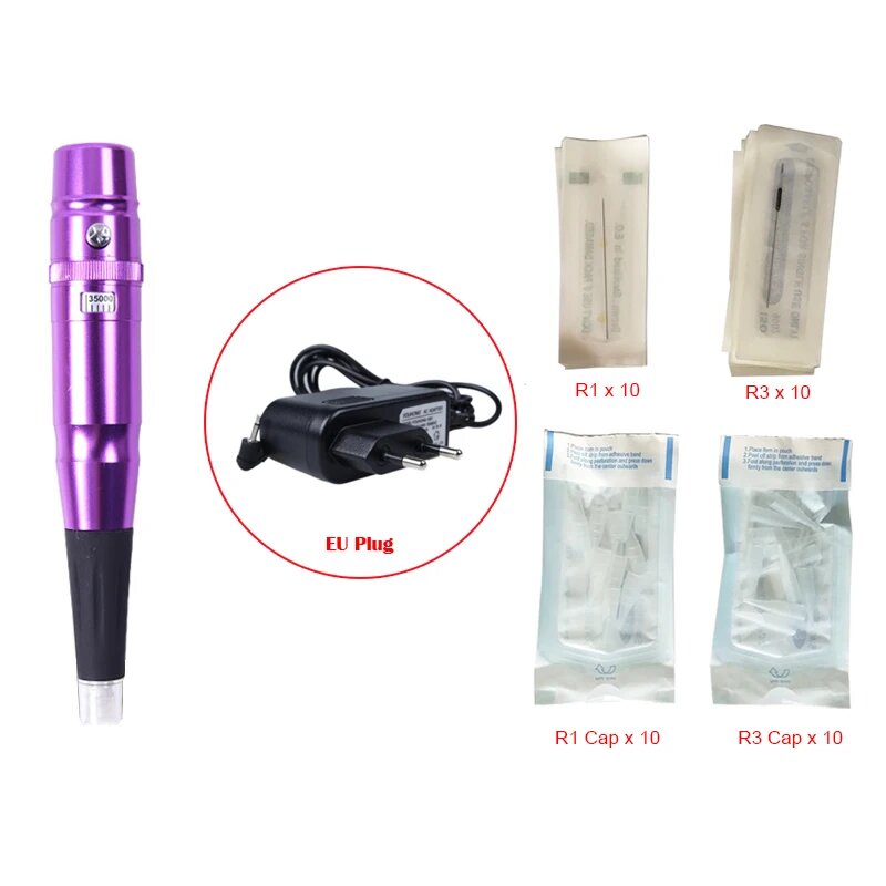 Ручная тату-машинка MZ Beauty для бровей и губ Purple EU