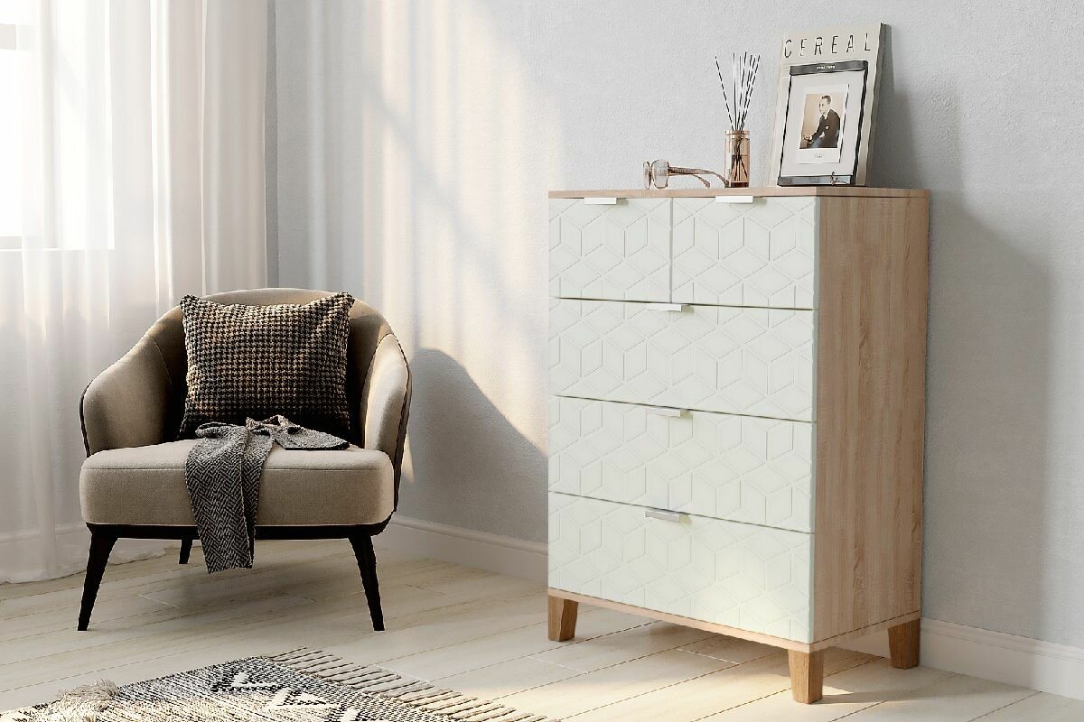 Комод Марвин Йорк 21 Милк для документов для книг для обуви для одежды для посуды 70*100*40