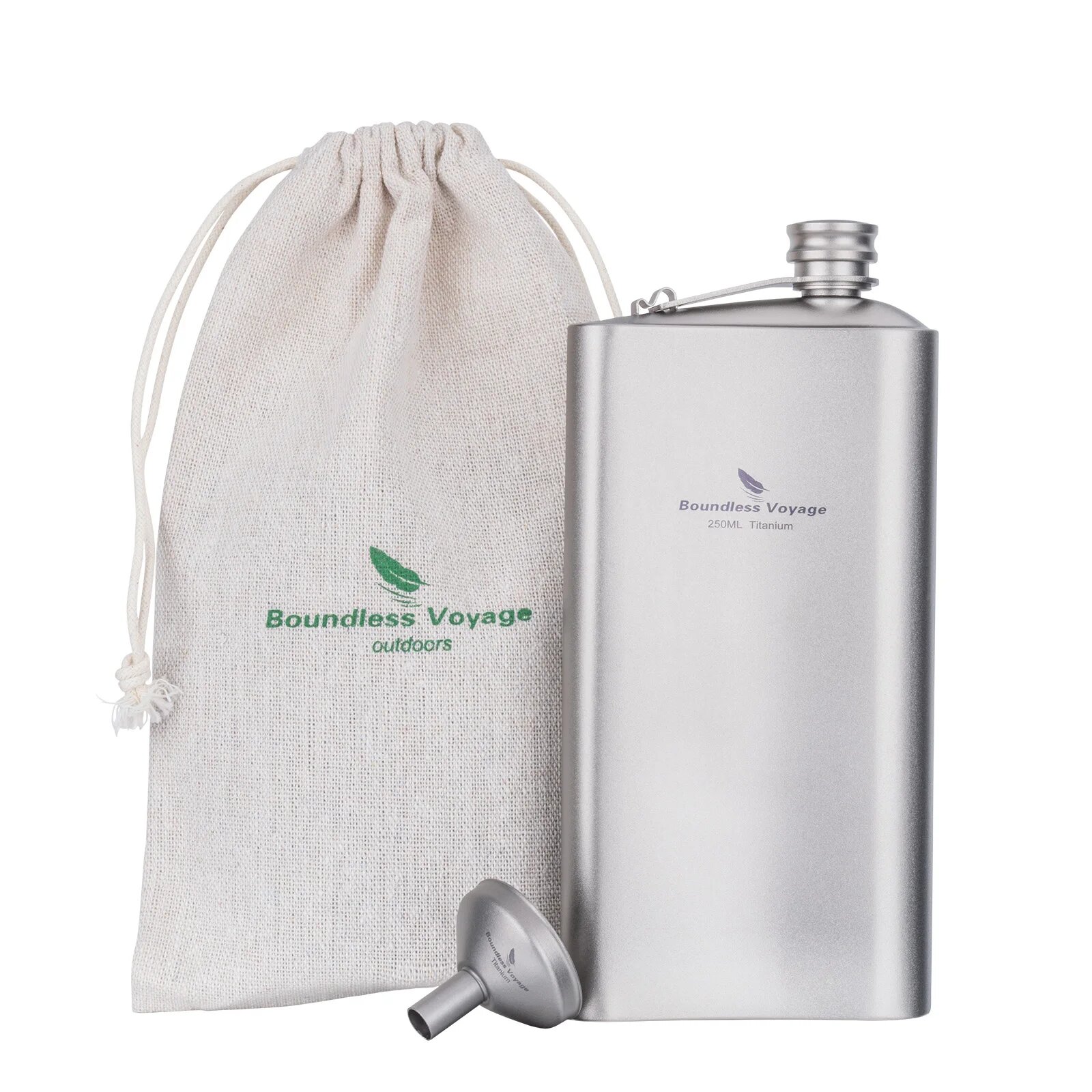 Титановая фляга Boundless Voyage Ti3074D 250ml