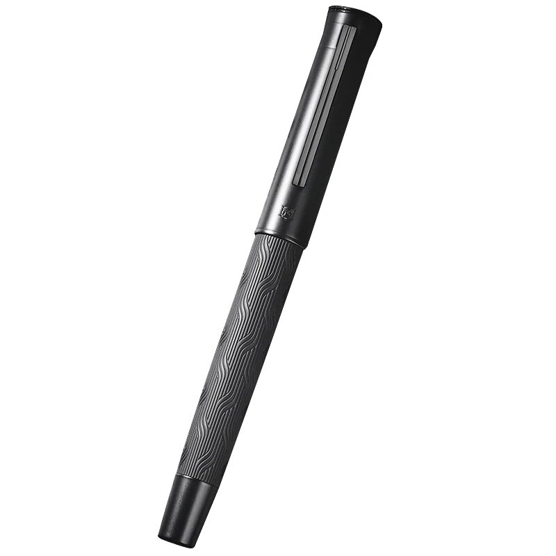 Перьевая ручка LT HONGDIAN из титана, черная, Nib Size: F