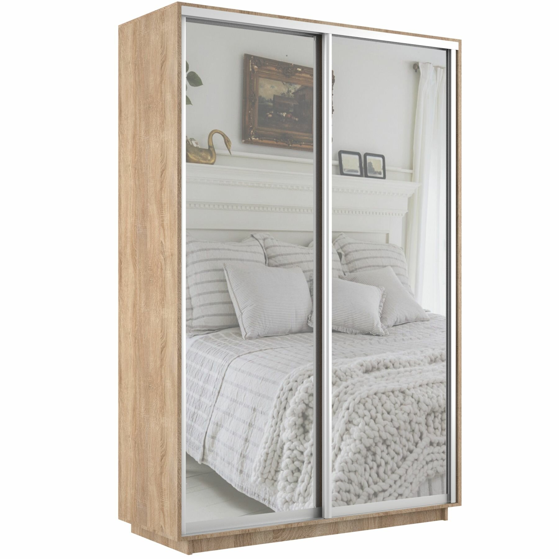 Шкаф-купе Экспресс 1,2 2 зеркала Сонома