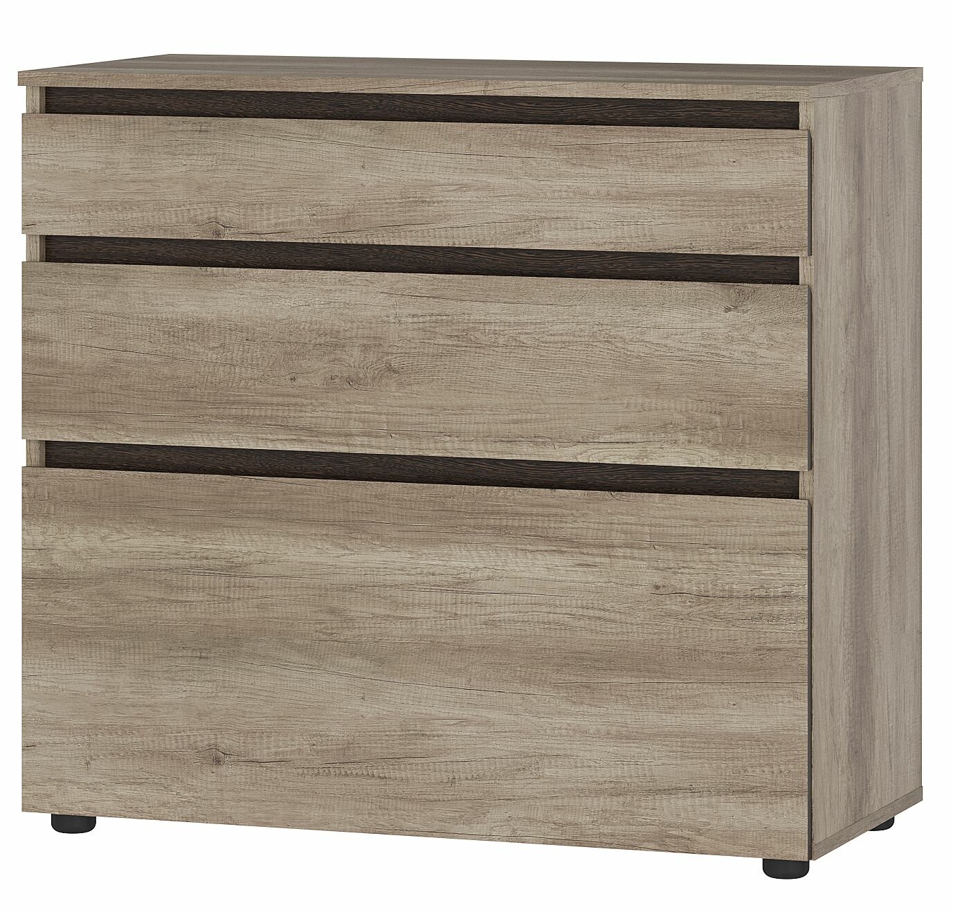 Комод Мебелони "Энигма", с ящиками, шариковые направляющие, дуб каньон, венге