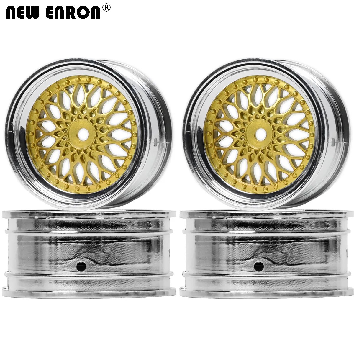 Колесные диски ENRON 52 мм Gold Silver(6MM) 4 шт.