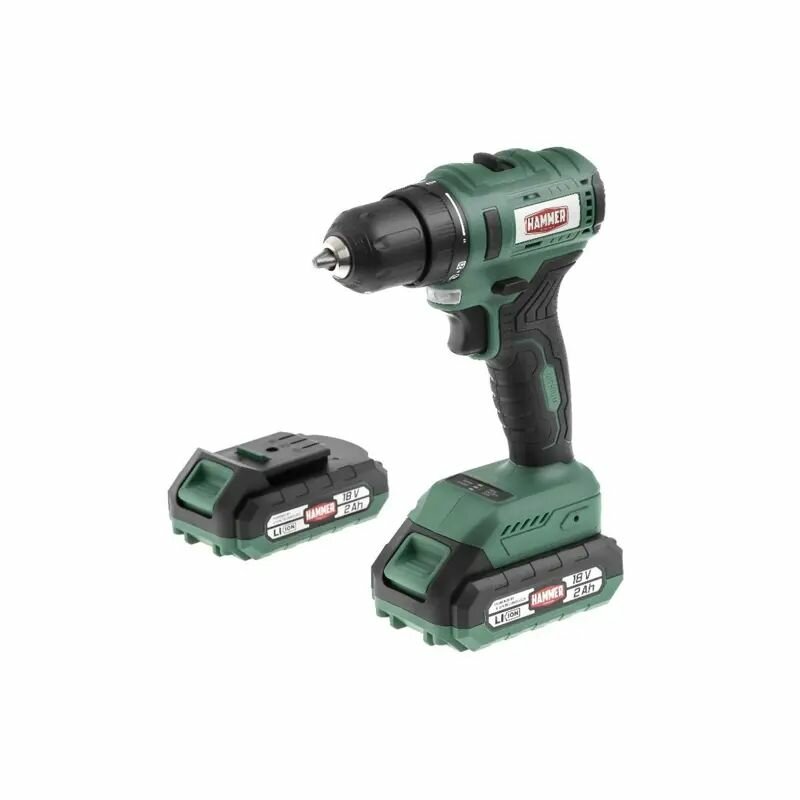 Дрель-шуруповерт аккумуляторная бесщеточная Hammer ACD18BL 216-025, 18 В Li-Ion 2x2 Ач