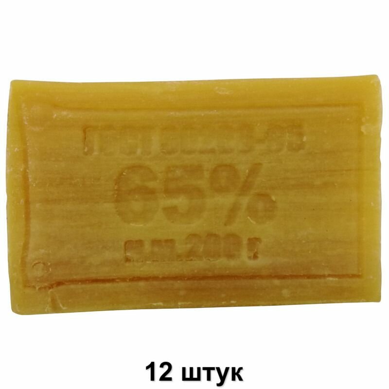 Меридиан Мыло хозяйственное 65% без обертки, 200 г, 12 шт