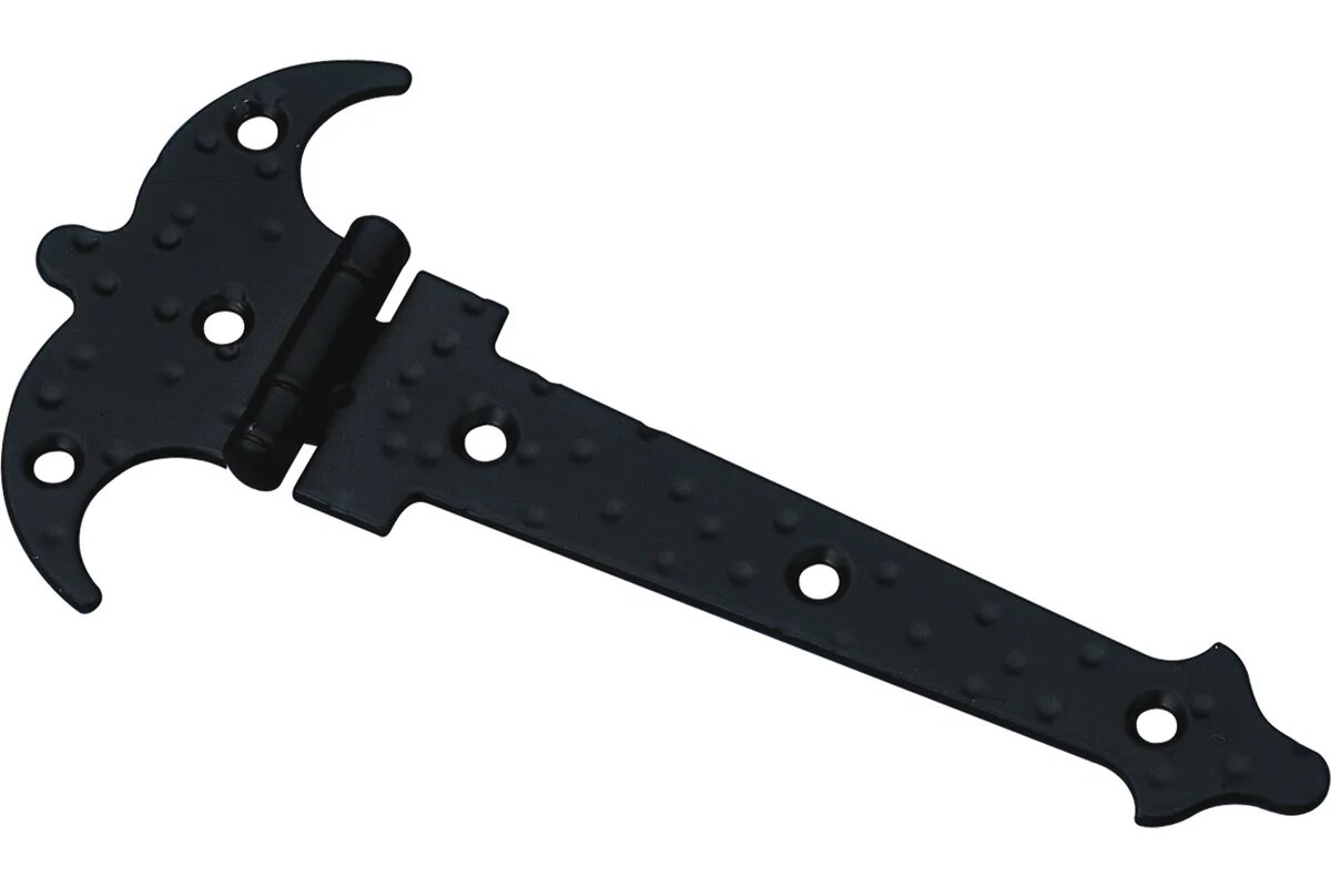 Amig накладная петля-стрела черная 551-90х1,5 для деревянных дверей с креплением