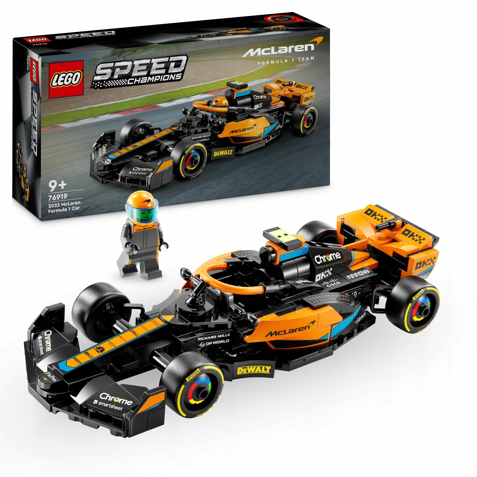 Конструктор LEGO Speed Champions - Гоночный автомобиль McLaren Формулы 1, Макларен версия 2023 года - Лего 76919