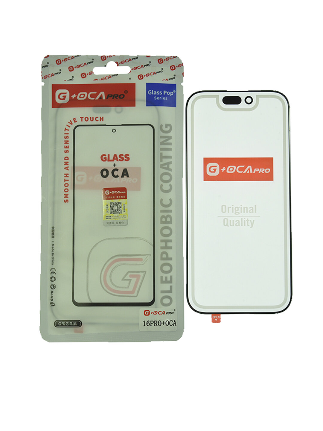 Стекло для Iphone 16 Pro черный G+OCA PRO