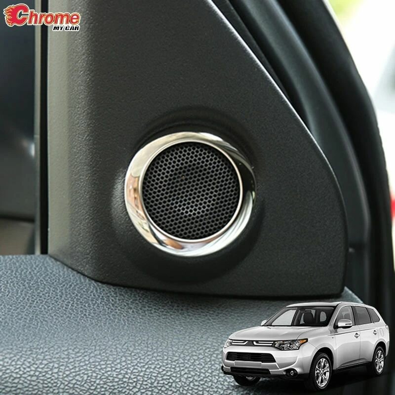 Для Mitsubishi Outlander хромированная внутренняя Накладка для стереоколонки, декоративная отделка