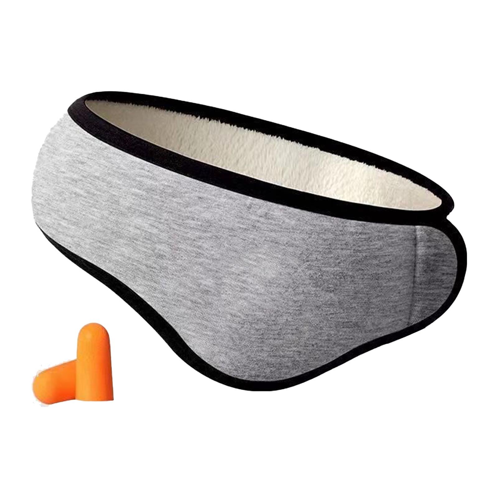 Шумоподавляющие наушники для сна, зимние теплые наушники с берушами, регулируемые для защиты ушей на открытом воздухе, серые