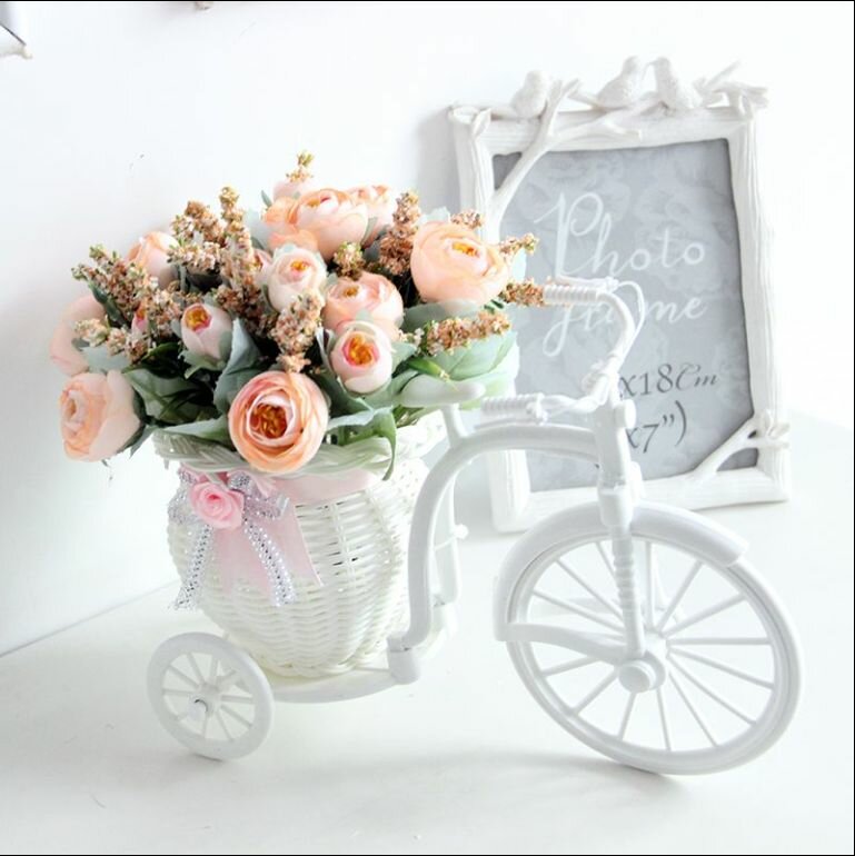 Новая белая пластиковая плавающая цветочная корзина для хранения ювелирных изделий, шампанское, жасмин, чайная роза + поплавок, 1