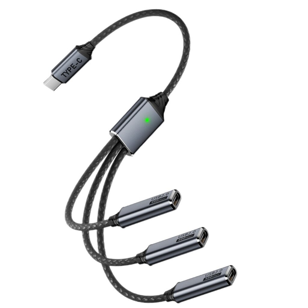 Многофункциональный OTG-разветвитель для зарядки от Typec до 3 Typec-без адаптера