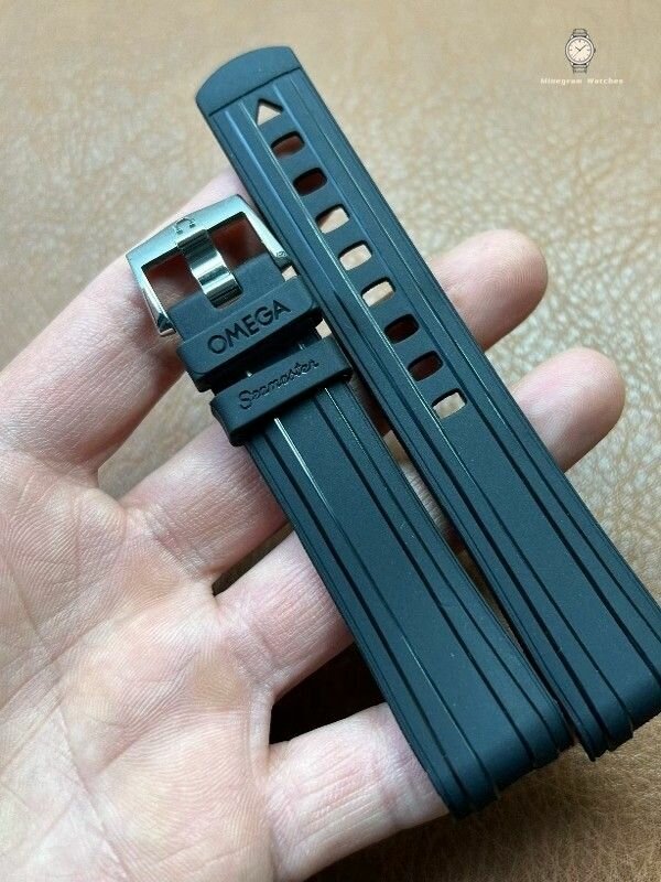 Ремешок для Omega силиконовый 20мм изогнутое крепление булавка совместимый