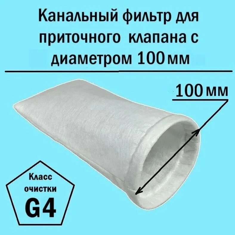 Канальный фильтр для вентиляции 100- мм