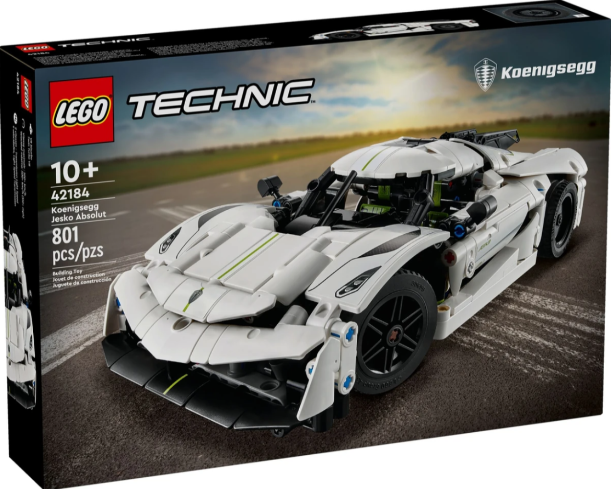 Конструктор LEGO Technic 42184 Белый гиперкар Koenigsegg Jesko Absolut, 801 дет.