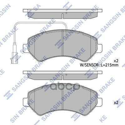 Колодки тормозные дисковые, передние Sangsin brake арт. SP1716