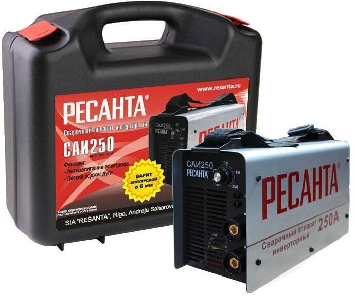 РЕСАНТА 65/23 Сварочный инвертор РЕСАНТА САИ-250 в кейсе
