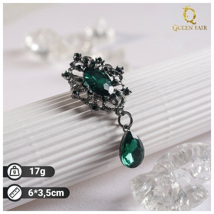 Брошь, стразы, стекло