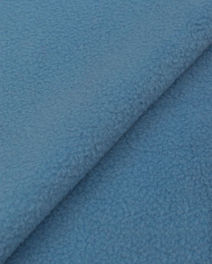 Ткань флис антипиллинг 220 гр, цвет голубой. Готовый отрез 1*1,5м