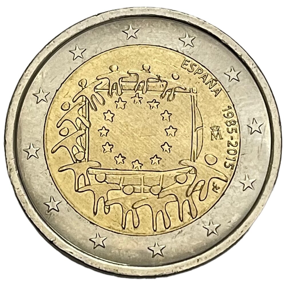 Испания 2 евро 2015 г. (30 лет флагу Европейского союза)