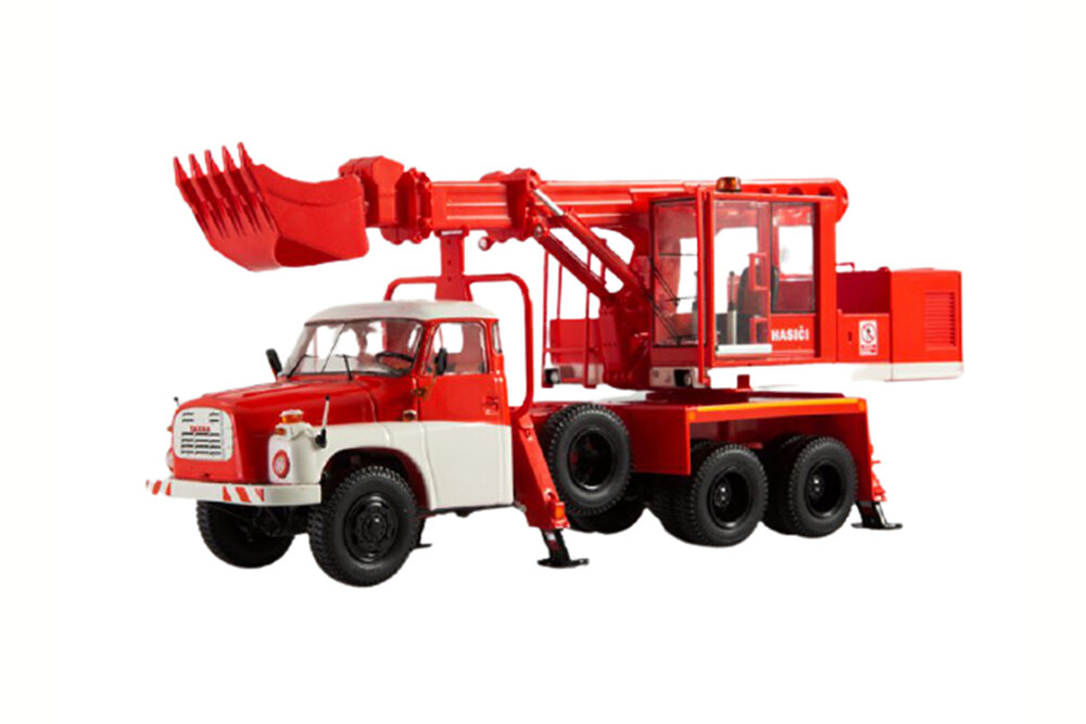 Модель коллекционная SSM Tatra 148 excavator UDS-110 (T-148) hasici / татра экскаватор красный