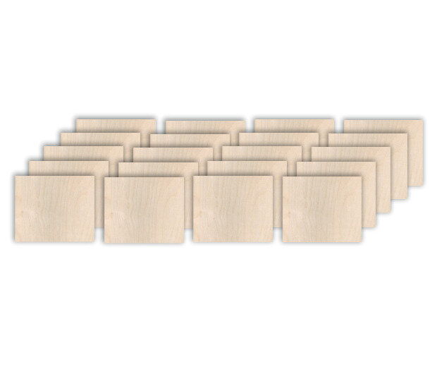 Заготовка из фанеры / 10х8 см / 20 шт / поделка В школу / прямоуголник / товары для творчества / заготовка для росписи