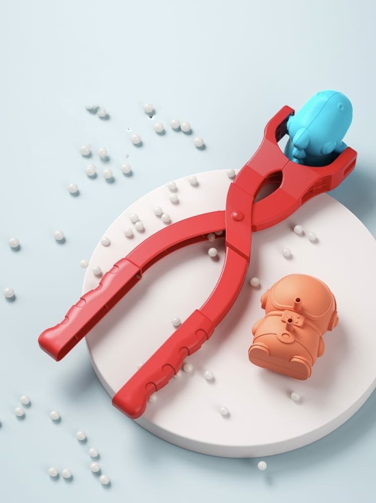 Снежколеп со сменными фигурками красный ,4 фигурки