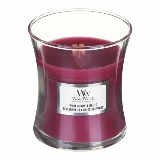 Woodwick/ Свеча маленькая Дикие ягоды и сахарная свекла 85гр.