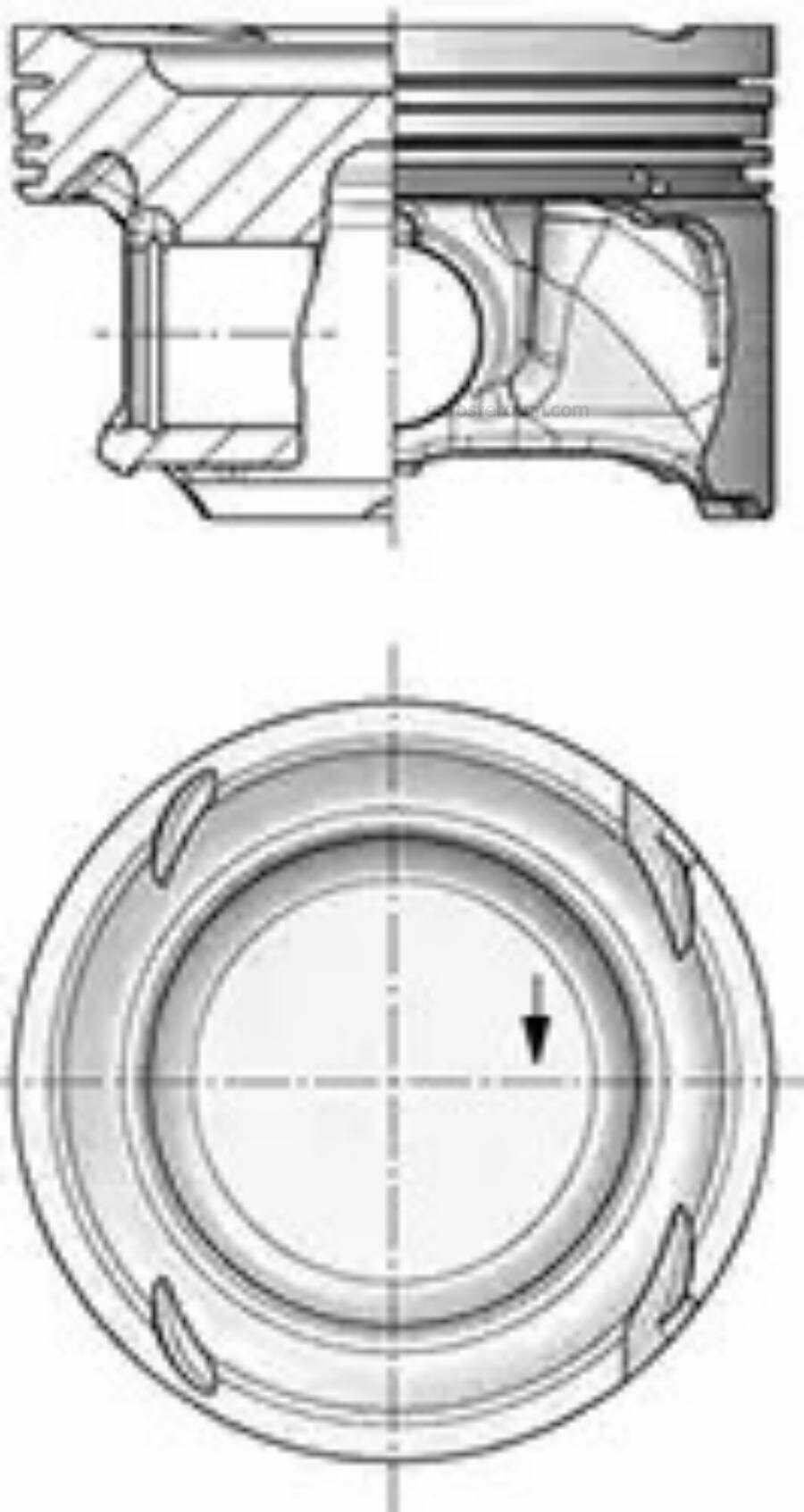 KOLBENSCHMIDT 40862600 Поршень ДВС MB (M274) 2.0 2.5 13- STD