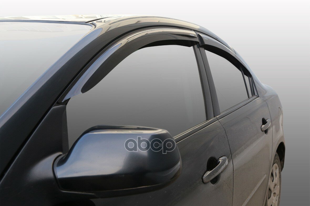 Дефлекторы на бок. стекла Mazda 3 I(BK) 2003-2008/седан/ Voron Glass накладные/к-т 4шт Voron Glass арт. DEF00428