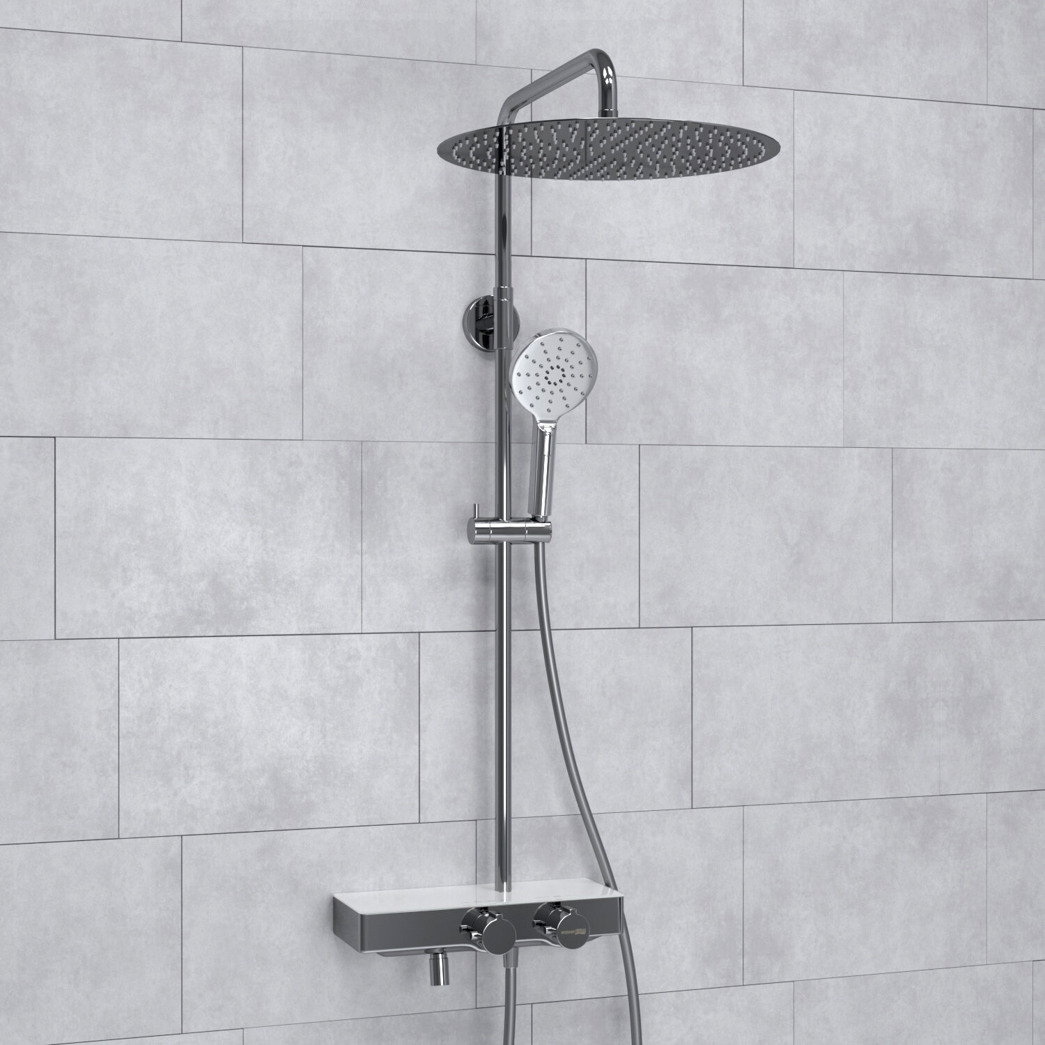 Душевая система WasserKraft A113.117.127. CH Thermо, с термостатом, латунь