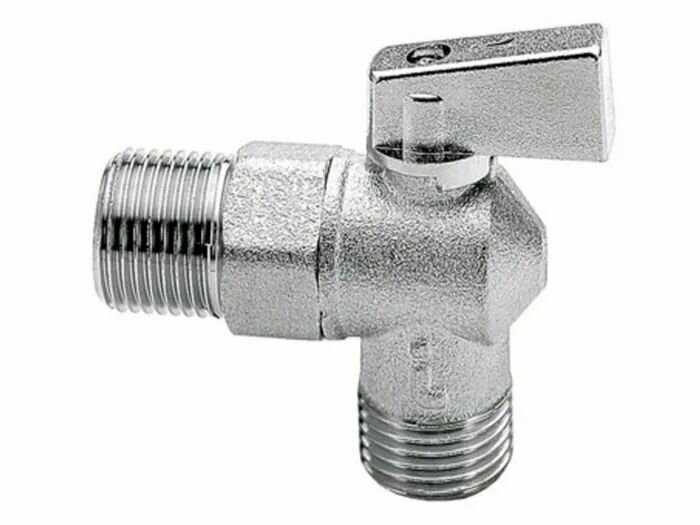 Кран угловой шаровый 1/2" х 3/4" "VIEIR" хром