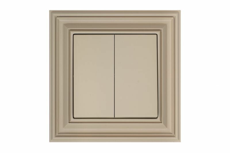 LIREGUS Выключатель 2 клавишный импульсный кремовый омбре LIREGUS RETRO