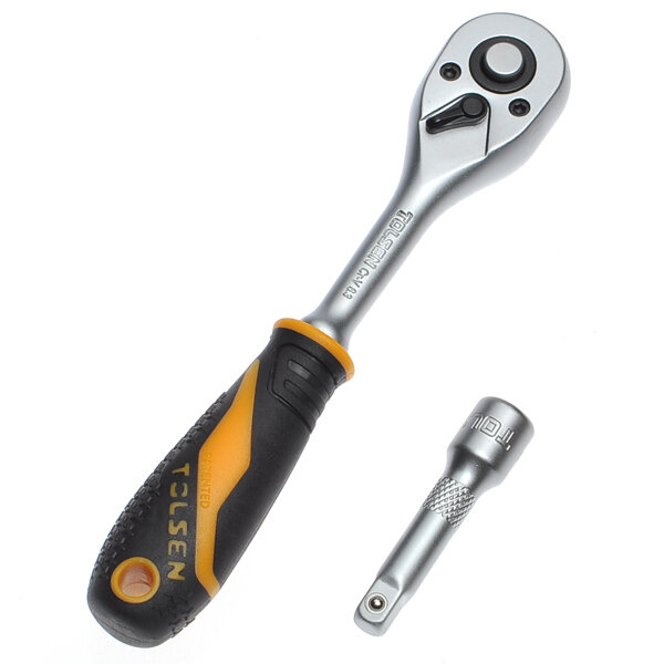 Набор головки, рукоятка-"трещетка" 1/4" 14 предметов Tolsen 15150