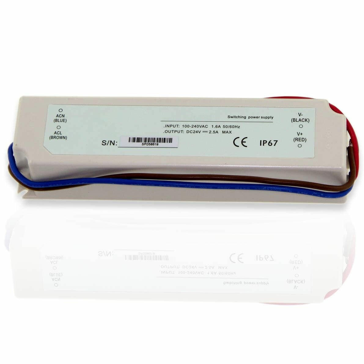 Источник напряжения ShopLEDs Блок питания LV24060 (24V, 2.5A, 60W, IP67)