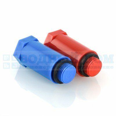 PPR-C Заглушка резьбовая Комплект красная/синяя 1/2" наружная резьба