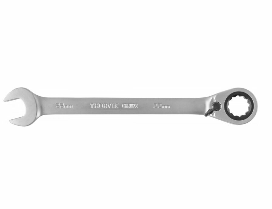 Ключ гаечный комбинированный трещоточный с реверсом 22 мм Thorvik CRRW22, 53500