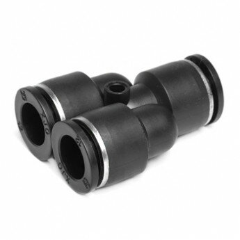 Тройник переходник PUSH 3/8"(10мм) x 3/8"(10мм) x 3/8"(10мм) (быстросъемные фитинги)