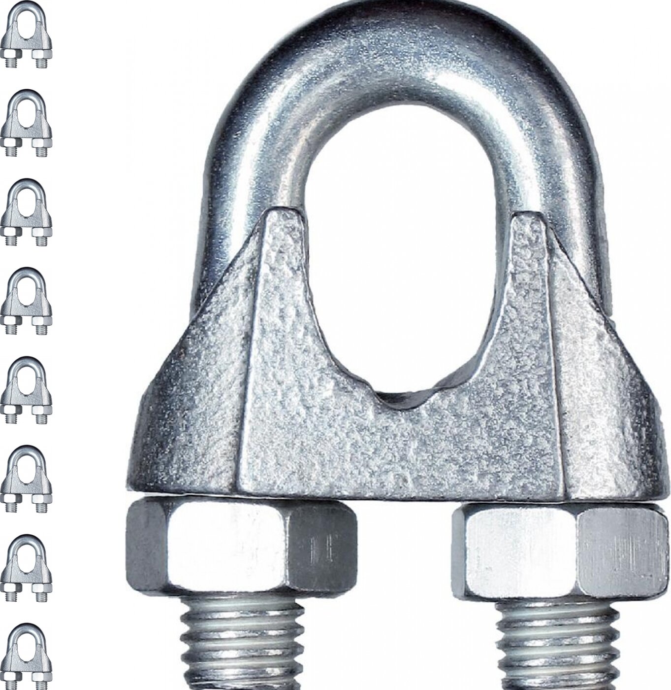 Зажим Tech-Krep дугообразный DIN 741 для троса 8 мм (2 шт.) (комплект из 8 уп.)