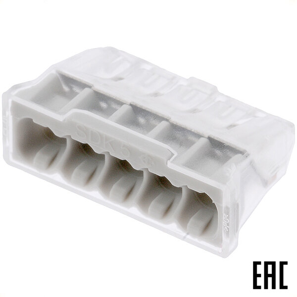 Зажим 61 525LGR 2054507 безвинтовой 5х(0,5-2,5) кв. мм Bettermann (100 шт. в наборе)