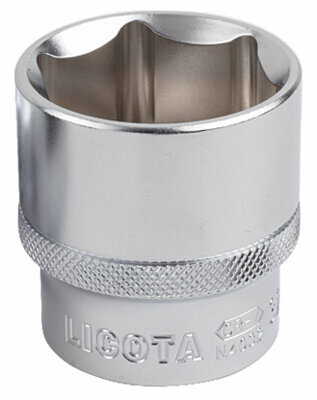 Головка торцевая Licota, N3022, хром-ванадиевая, 6-гранная, 3/8", 22 мм