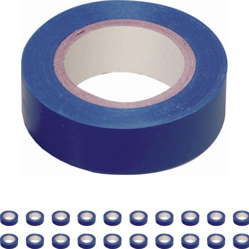 Изолента ПВХ IEK 15 мм 10 метров синяя (комплект из 25 шт.)