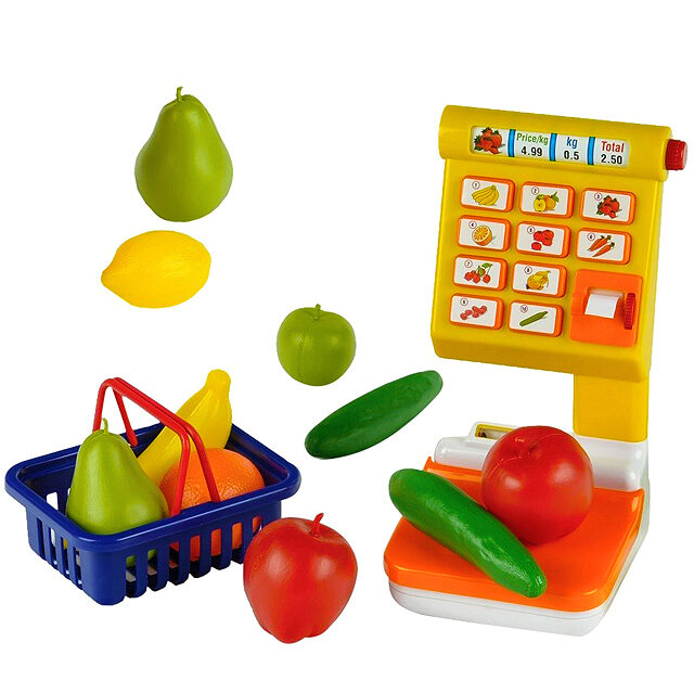 Весы с аксессуарами 12 предметов свет, звук, Klein, 9313