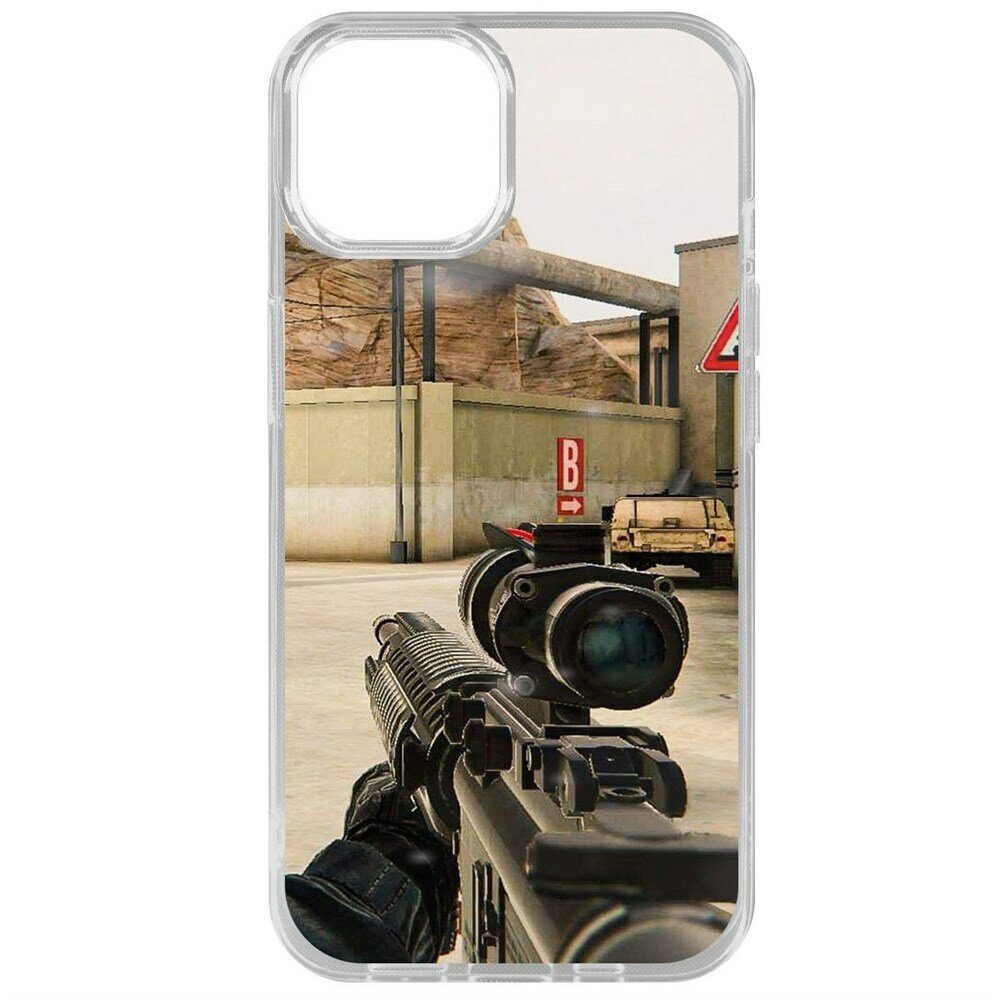 Чехол-накладка Krutoff Clear Case Cтандофф 2 (Standoff 2) - Оптика для iPhone 15