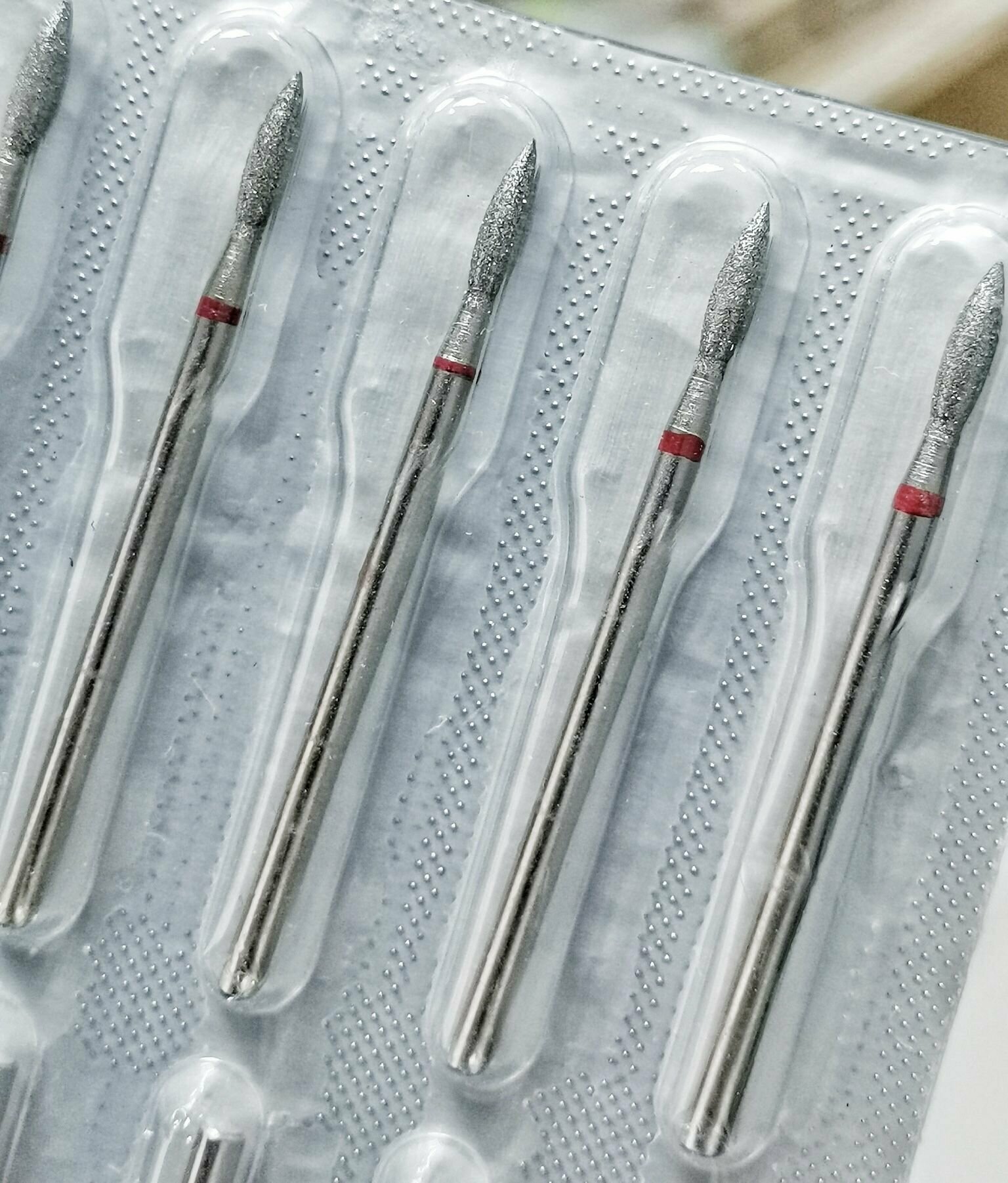 Владмива фреза d-023 алмазная пламя красное.(4шт)