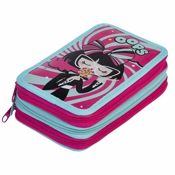 Пенал-книжка без наполнения Hatber 190х110мм 3 отделения